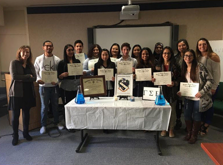 Students Inducted into the Chemistry Honor Society