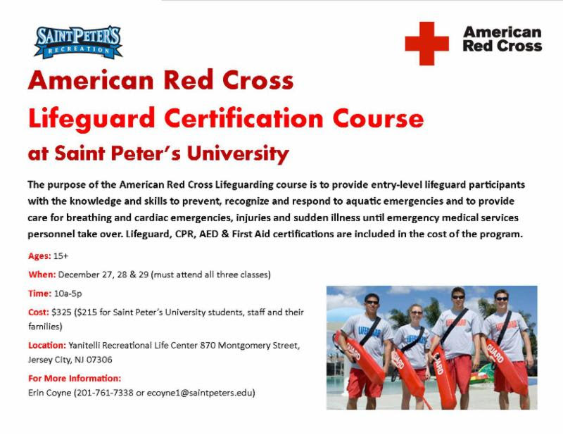 American Red Cross Lifeguard Certification Course Available on Campus