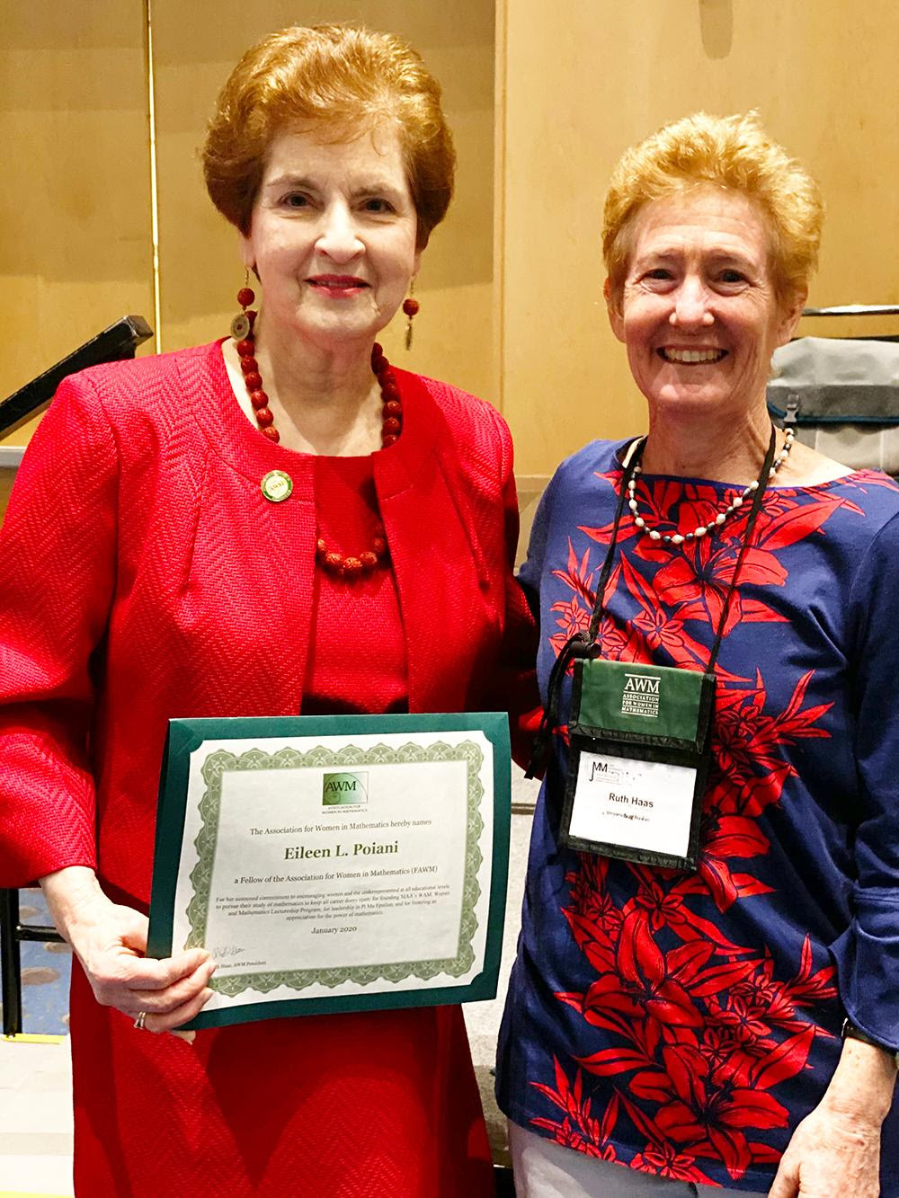 Dr. Poiani Inducted as a Fellow of the Association for Women in Mathematics
